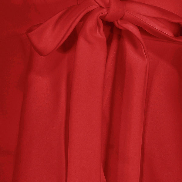 Red Long Sleeve Tie Front Jacket - Pretty Kitty Fashion